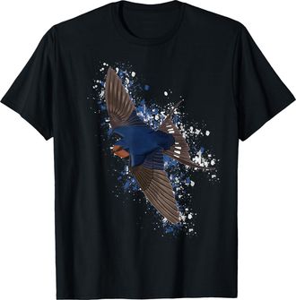 jz.birds Rauchschwalbe Vogel Singvogel Vogelfreund Vogelbeobachter T-Shirt