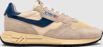 Autry Baskets Homme Reelwind Low Suede Net &Eacute;cru Ensblue