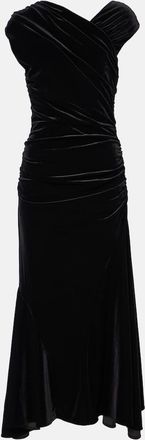 Ganni Midikleid aus Samt