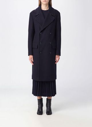 Maison Margiela Langer doppelreihiger Mantel aus reiner Wolle mit Pattentaschen