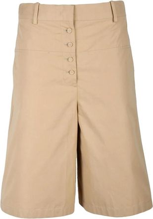 Jil Sander Femme, Shorts, Beige, Taille: 36 FR Bermuda Vita Alta