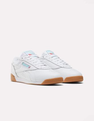 Reebok Freestyle Lo - Damen-Sneaker in Wei&szlig; mit Gummisohle