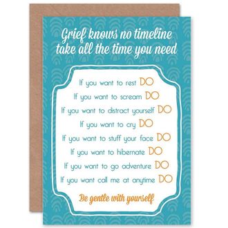 Wee Blue Coo CARD GREETING SYMPATHY EMPATHY GRIEF TIMELINE PRESENT GIFT