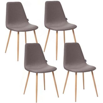 Atmosphera Lot de 4 - Chaise design scandinave Roka