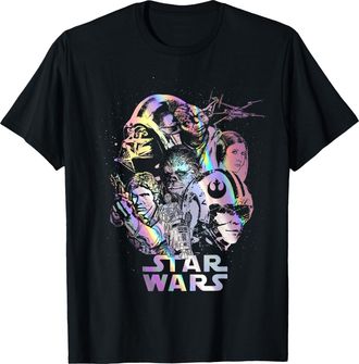 Star Wars Group Shot Holographic Portrait T-Shirt
