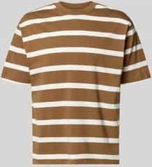 Mc Neal T-Shirt mit geripptem Rundhalsausschnitt