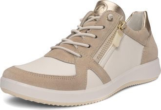 Ara Damen Roma Sneaker, Shell,Cream,Platin, 41.5 EU Weit