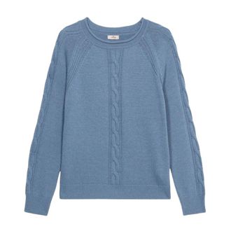 Oltre Lang&auml;rmliger Kaschmir-Mischpullover - - Knitwear - Damen - Blau - S