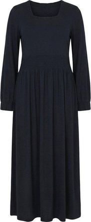 Ulla Popken Midikleid Maxikleid A-Linie Carr&eacute;-Ausschnitt Ballon-Langarm