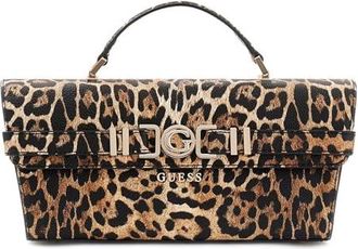 Guess sac &agrave; &eacute;paule bandouli&egrave;re sac &agrave; main Cirene Top Handle Flap Bag Leopard brun