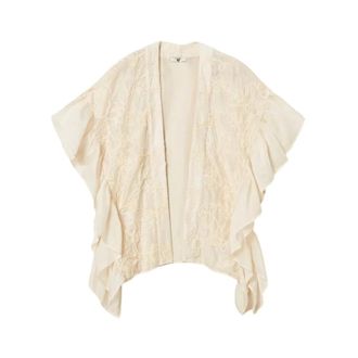 Twinset Damen, Jacken, Beige, ONE SIZEGr&ouml;&szlig;e