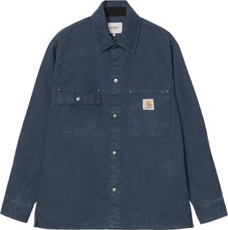 Carhartt Work in Progress Homme, Chemises, Bleu, Taille: XL Veste chemise Parrish