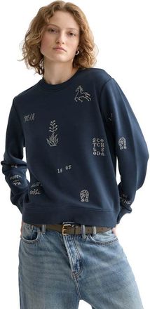 Scotch & Soda Besticktes Sweatshirt, Carbon V470, M