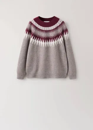 Mango PYJAMA SWEATER TALLINAX bordeaux - Femme - S - MANGO