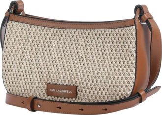 Karl Lagerfeld Femme, Sacs, Brun, Taille: ONE Size Saddle Raffia