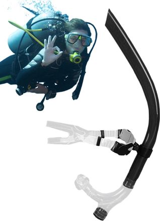 Generic Schwimmschnorchel f&uuml;r Rundenschwimmen, tragbarer Trockenschnorchel zum Schwimmen - Silikon-Mundst&uuml;ck, Schwimmer, Schnorchelausr&uuml;stung, Trainings-Kopfb