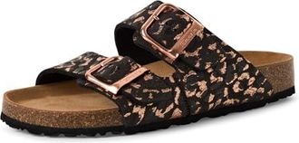 Tamaris Pantoufles pour femme 1-27503-42 - Noir/léopard - 36 EU, Noir/léopard, 36 EU