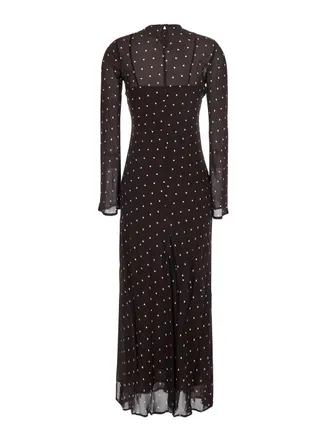 Semicouture Womens Long Dress Connie Brown Viscose