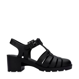 Melissa ID Heel AD Damensandalen, Schwarz, Gr&ouml;&szlig;e 39, Schwarz, 39 EU