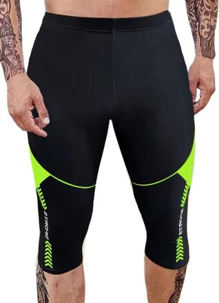 Feoya Herren Jammers Lange Badehose Strand Surfen Fitness Training Schwimmhose Kompression Jammer f&uuml;r M&auml;nner und Jungen Eng Anliegend Badeanzug Schwimmen Ja