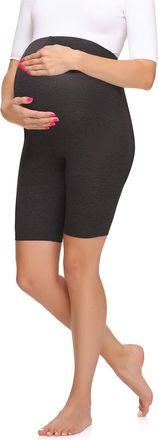 Merry Style Damen Kurze Umstandsleggings aus Viskose MS10-299 (Dunkelmelange, L)