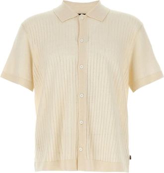 HUGO BOSS Homme, Chemises, Blanc, Taille: XL Knitted Shirt