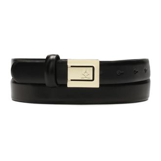 Kazar Schmaler schwarzer G&uuml;rtel mit integrierter Schnalle - - Accessories - Damen - Schwarzk - 80 CM