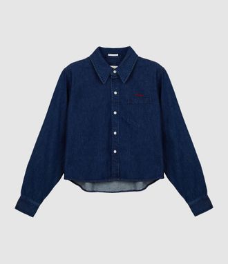 Mother Chemise Denim The Honor Roll Hey Batter Batter