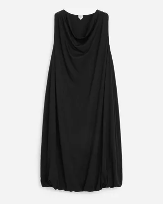 Arket Drapiertes Kleid Mit Ballonschnitt -Schwarz