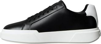 Calvin Klein Baskets Cupsole Homme Chunky Laceup en Cuir, Noir (Black/Bright White), 42