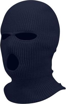 Generic Cagoule Hiver Mode Balaclava Tricot&eacute; Int&eacute;gral 3 Trous Homme Chapeau Tricot&eacute; Femme Hiver V&eacute;lo Ski Cagoule Unisexe Sports