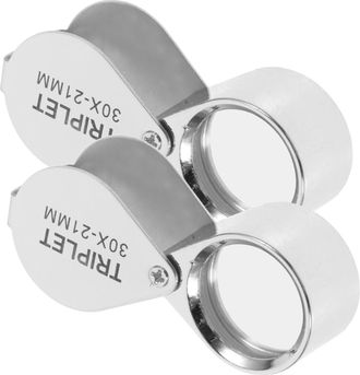 Cabilock 2 St&uuml;ck Teiliges Tragbares Juwelierlupe Faltbare Metalllupe mit Ergonomischem Design Kompakt und Robust f&uuml;r Schmuckreparatur Uhrenerkennung Outdoor be