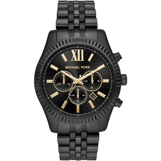 Michael Kors Lexington MK8603 Chronograph Herrenarmbanduhr mit schwarzem Zifferblatt