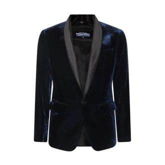 Dsquared2 Blaue Blazerjacken mit Frontknopf - - Jackets - Herren - Blau - L