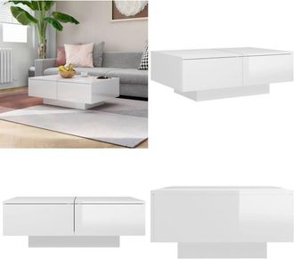 vidaXL Vidaxl - Couchtisch Hochglanz-Weiß 90x60x31 cm Holzwerkstoff - Couchtisch - Wohnzimmerstil - Holzwerkstoff Möbel - Weißer Couchtisch - Beistelltisch