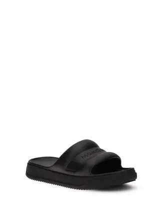 Moncler Womens Altive Slippers Black Rubber Sandal