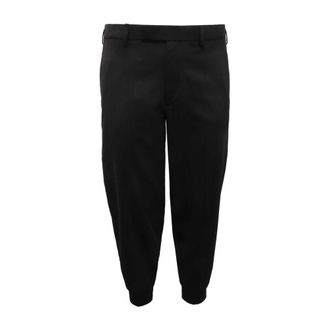 Neil Barrett Schwarze Wollmischung Slim Fit Hose - - Trousers - Herren - Schwarzk - XL