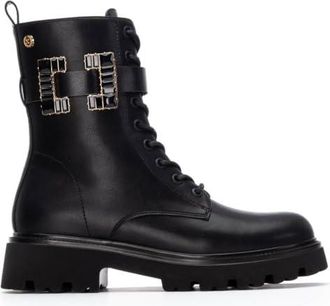 Xti Bottines militaires Femme Noir - Chaussures confortables et polyvalentes - Mode décontractée - Modèle 14443101 (Taille37)