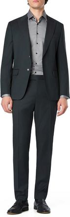 HUGO BOSS Herren Anzug gr&uuml;n meliert Slim Fit