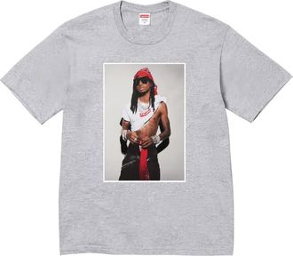 SUPREME t-shirt Playboi Carti à imprimé graphique - Gris