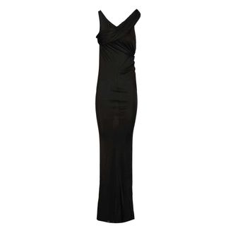 Rick Owens Sahara Asymmetrisches Jersey-Longdress - - Dresses - Damen - Schwarzk - L