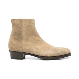 Lidfort Homme, Chaussures, Beige, Taille: 41 EU Chaussures Beige à Talon Empilé avec Fermeture Éclair Latérale