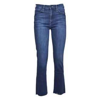 Mother Mid Rise Dazzler Ankle Fray - - Jeans - Damen - Blau - W28