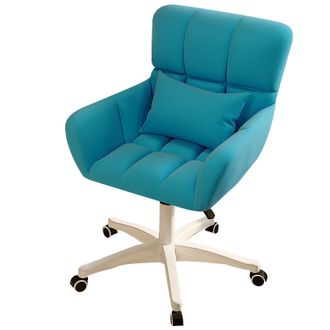 Generic Drehbarer Schreibtischstuhl Aus Samt - H&ouml;henverstellbarer Arbeitsstuhl Mit 360&deg;-R&auml;dern for Den Einsatz Im B&uuml;ro, Schlafzimmer Oder Waschtisch(Blue)