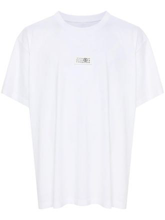 Maison Margiela t-shirt en coton à patch signature - Blanc