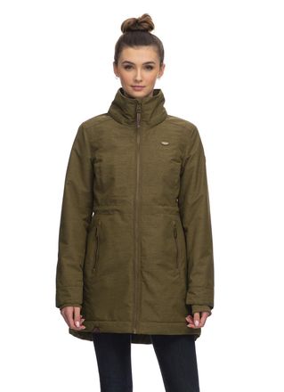 Ragwear DAKKOTA Damen Frauen Parka,Mantel,&Uuml;bergangsmantel mit Kapuze,Herbstmantel,wasserfest,Gr&uuml;n,XXL
