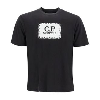 C.P. Company C.p. Company, Homme, Tops, Noir, Taille: XL T-shirt avec impression de logo