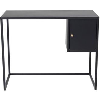 ebuy24 Ebuy24 - Bureau 1 porte en m&eacute;tal L95cm - Noir - Bakal
