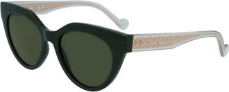 Liu Jo Femme, Accessoires, Vert, Taille: ONE Size Lunettes de soleil &agrave; monture inject&eacute;e avec verres teint&eacute;s