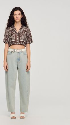 Sandro Chemise courte imprim&eacute; bandana